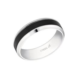 Amor Ring Herren Gr&ouml;&szlig;e 60 schwarz / silber