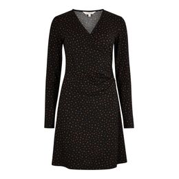 Apricot Polka Dot Wrap Ruched Mini Dress ' ' Damen Gr&ouml;&szlig;e 34 schwarz Winterkleid