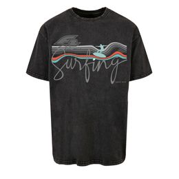 F 2 F2 T-Shirt 'Surfing Sommer Sport' Herren Gr&ouml;&szlig;e L t&uuml;rkis / grau / orangerot / schwarz