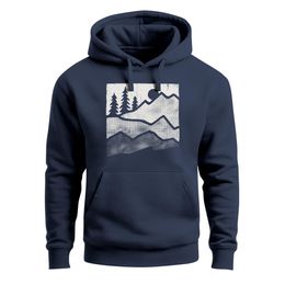 Neverless Sweatshirt 'Mountains' Herren Gr&ouml;&szlig;e S navy