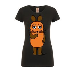logoshirt Shirt 'Maus' Damen Gr&ouml;&szlig;e S mischfarben / schwarz
