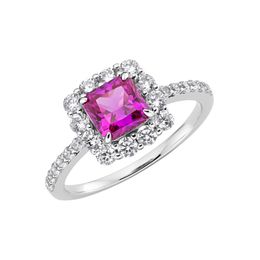 Giorgio Martello Milano Ring Damen Gr&ouml;&szlig;e 58 pink / silber / transparent