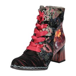 Laura Vita Schn&uuml;rstiefelette Damen Gr&ouml;&szlig;e 42 bunt Winterschuhe