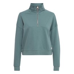 oxmo Sweatshirt 'Grethe' Damen Gr&ouml;&szlig;e XL grau / gr&uuml;n