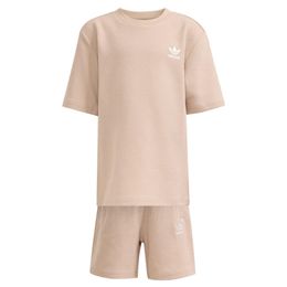 adidas originals Set 'Loose Waffle Short T-Shirt' Jungen Gr&ouml;&szlig;e 104 hellbeige