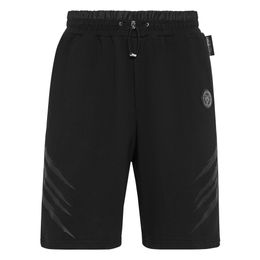 Plein Sport Sportshorts Herren Gr&ouml;&szlig;e 4XL anthrazit / schwarz / wei&szlig;