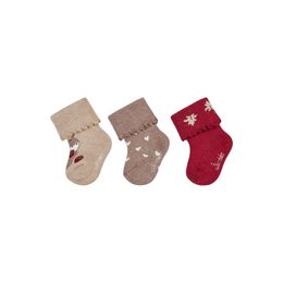Sterntaler Socken Jungen Gr&ouml;&szlig;e 18 beigemeliert / grau / rot