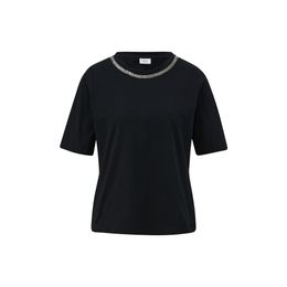 s.Oliver BLACK LABEL T-Shirt Damen Gr&ouml;&szlig;e M schwarz / silber