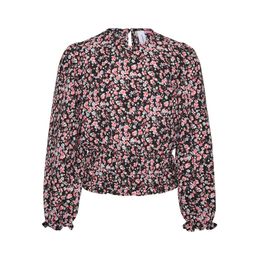 Vero Moda Girl Bluse 'VMBANNY' M&auml;dchen Gr&ouml;&szlig;e 116 grau / rosa / schwarz