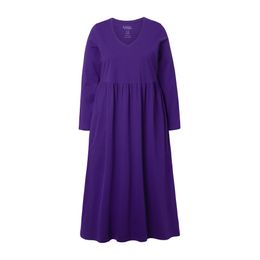 Ulla Popken Kleid Damen Gr&ouml;&szlig;e 42/44 dunkellila Winterkleid