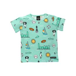 Villervalla T-Shirt 'Summer' Jungen Gr&ouml;&szlig;e 86 azur / gelb / gr&uuml;n / wei&szlig;
