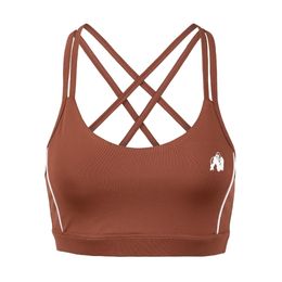 Gorilla Wear Sport-BH 'Arizona' Damen Gr&ouml;&szlig;e L creme / braun