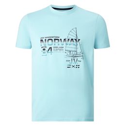 Jan Vanderstorm T-Shirt ' Eili ' Herren Gr&ouml;&szlig;e L navy / himmelblau / wei&szlig;