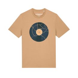 Watapparel T-Shirt ' Broken Vinyl ' Herren Gr&ouml;&szlig;e S beige / dunkelblau