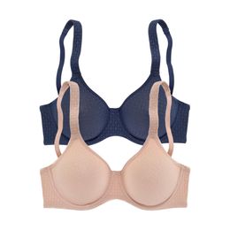 Petite Fleur BH Damen Gr&ouml;&szlig;e 90 nude / navy