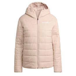 adidas terrex Outdoorjacke 'Essentials' Damen Gr&ouml;&szlig;e M/L taupe / wei&szlig; Winterjacke