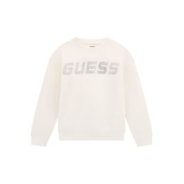 Guess Sweatshirt 'Scuba' M&auml;dchen Gr&ouml;&szlig;e 110 silber / wei&szlig;