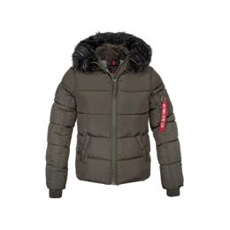 Alpha Industries Winterjacke 'Hooded Puffer' Damen Gr&ouml;&szlig;e M oliv