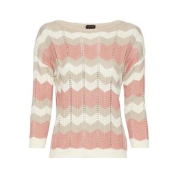 Laura Scott Pullover Damen Gr&ouml;&szlig;e XXS/XS hellbeige / ros&eacute; / wei&szlig;