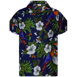 King Kameha Shirt 'Cherryparrot' Herren Gr&ouml;&szlig;e 5XL navy