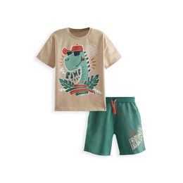 Denokids Set 'Summer Dino' Jungen Gr&ouml;&szlig;e 122 beige / gr&uuml;n / orange