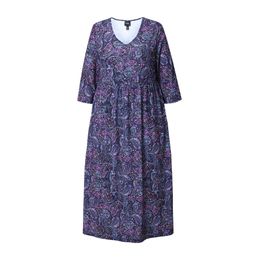 Ulla Popken Kleid Damen Gr&ouml;&szlig;e 42/44 pflaume / mischfarben Winterkleid
