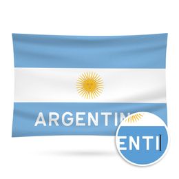 Argentinien Flagge mit Wunschtext | Fanartikel f&uuml;r EM & WM | Argentinien Fahne im Wunschformat | L&auml;nderflaggen & Nationalflaggen online bedrucken