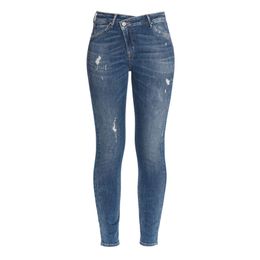 Le Temps Des Cerises Jeans 'Powerhic' Damen Gr&ouml;&szlig;e 33 blue denim / braun