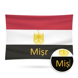 &Auml;gypten Flagge mit Wunschtext | Fanartikel f&uuml;r EM & WM | &Auml;gypten Fahne im Wunschformat | L&auml;nderflaggen & Nationalflaggen online bedrucken