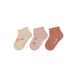 Sterntaler Socken M&auml;dchen Gr&ouml;&szlig;e 34 creme / braun / orange / hellpink