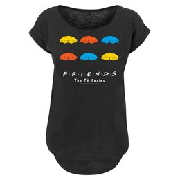 F4NT4STIC T-Shirt 'Friends Coloured Umbrellas' Damen Gr&ouml;&szlig;e 5XL blau / gelb / schwarz / wei&szlig;