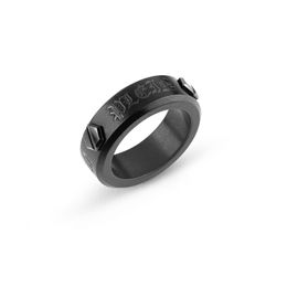 Philipp Plein Jewellery Ring 'Hexagon' Damen Gr&ouml;&szlig;e 62 schwarz