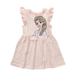 Disney Kleid 'Frozen' M&auml;dchen Gr&ouml;&szlig;e 92 hellgelb / rosa / wei&szlig;