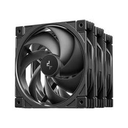 DEEPCOOL FD12 V2 3IN1, Geh&auml;usel&uuml;fter schwarz, 3er Pack, 120 mm