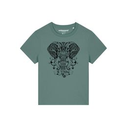 Watapparel T-Shirt 'Mandala Elephant' Damen Gr&ouml;&szlig;e S gr&uuml;n / schwarz
