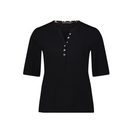 Betty Barclay Basic Shirt mit Kn&ouml;pfen Damen Gr&ouml;&szlig;e L schwarz