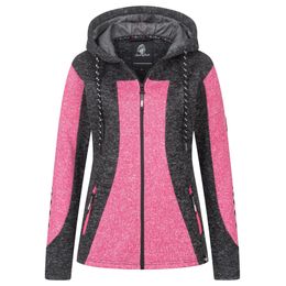 Rock Creek Fleecejacke Damen Gr&ouml;&szlig;e XXL graumeliert / pinkmeliert