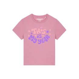 Watapparel T-Shirt 'This Is My Year' Damen Gr&ouml;&szlig;e M dunkellila / rosa / altrosa