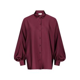 Vera Mont Satin-Bluse mit Kragen Damen Gr&ouml;&szlig;e XS dunkelrot