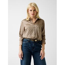 Guess Bluse Damen Gr&ouml;&szlig;e XS camel / gelb / wei&szlig;