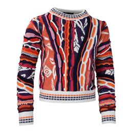Carlo Colucci Pullover 'Casassa' Jungen Gr&ouml;&szlig;e 110/116 navy / dunkellila / orange / rot / wei&szlig;