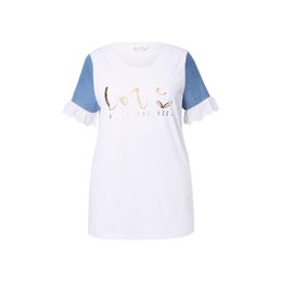 MIAMODA Shirt Damen Gr&ouml;&szlig;e M blau / gold / wei&szlig;