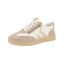 Tamaris Sneaker Damen Gr&ouml;&szlig;e 38 kitt / ecru / gold