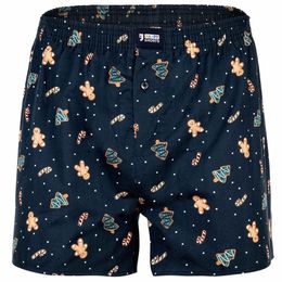 Happy Shorts Boxershorts Herren Gr&ouml;&szlig;e S dunkelblau / mischfarben
