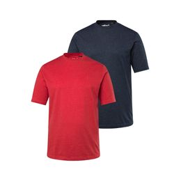 Men Plus T-Shirt Herren Gr&ouml;&szlig;e XXL blaumeliert / rot