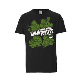 logoshirt T-Shirt 'Ninja Turtles - Turtle Power' Damen Gr&ouml;&szlig;e M schwarz