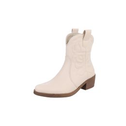 Ital-Design Cowboystiefel Damen Gr&ouml;&szlig;e 41 beige Winterschuhe
