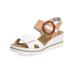 Rieker Sandale Damen Gr&ouml;&szlig;e 36 camel / wei&szlig;