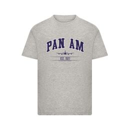 F4NT4STIC T-Shirt 'Pan Am College Est 1927' Jungen Gr&ouml;&szlig;e 122/128 indigo / grau
