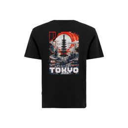 Oldskull T-Shirt 'Tokyo Skyline Manga' Herren Gr&ouml;&szlig;e XL orange / rot / schwarz / wei&szlig;